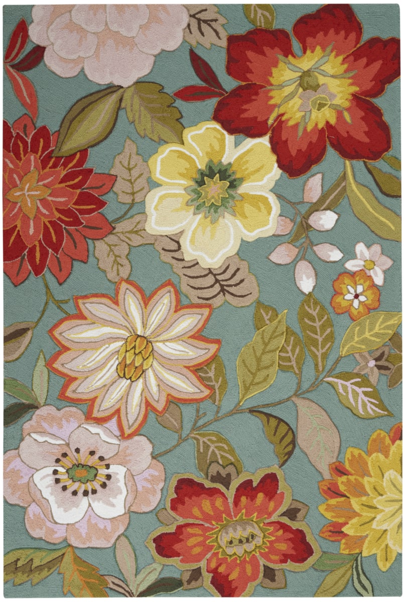 Nourison Fantasy FA-18 Aqua Clearance | Rug Studio