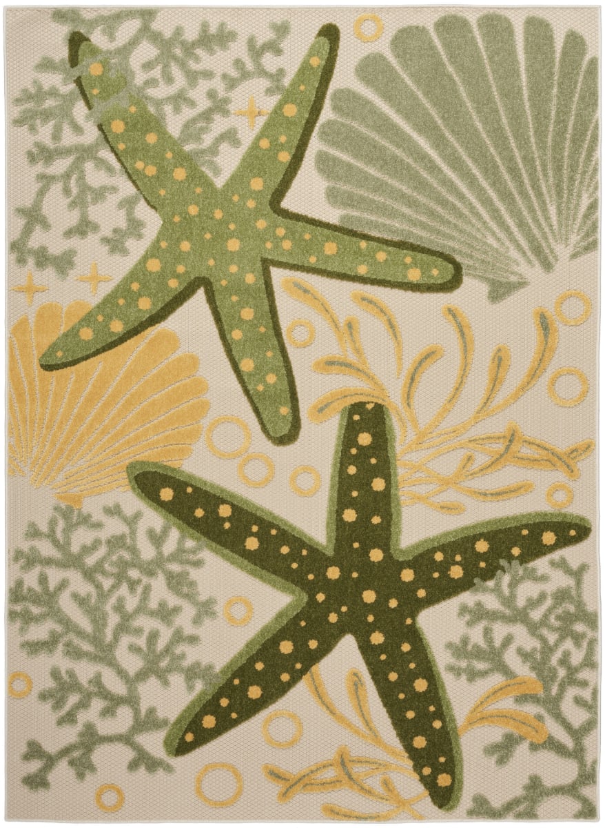 Nourison Home Aloha Alh24 Green Yellow | Rug Studio