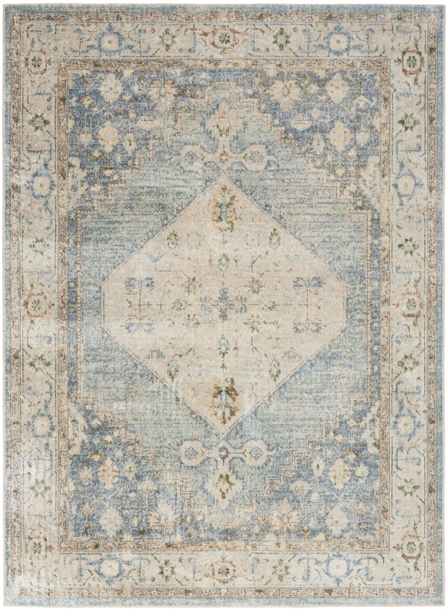Nourison Home Astra Machine Washable Asw11 Silver Blue | Rug Studio
