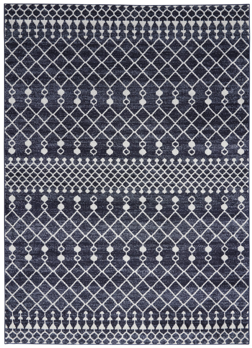 Nourison Palermo Pmr03 Navy - Grey | Rug Studio