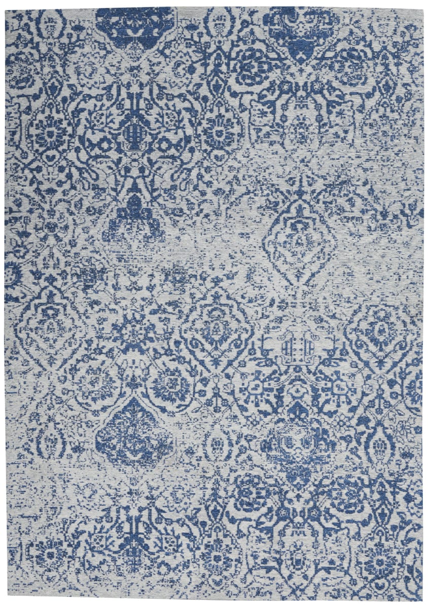 Nourison Damask Das06 Blue | Rug Studio