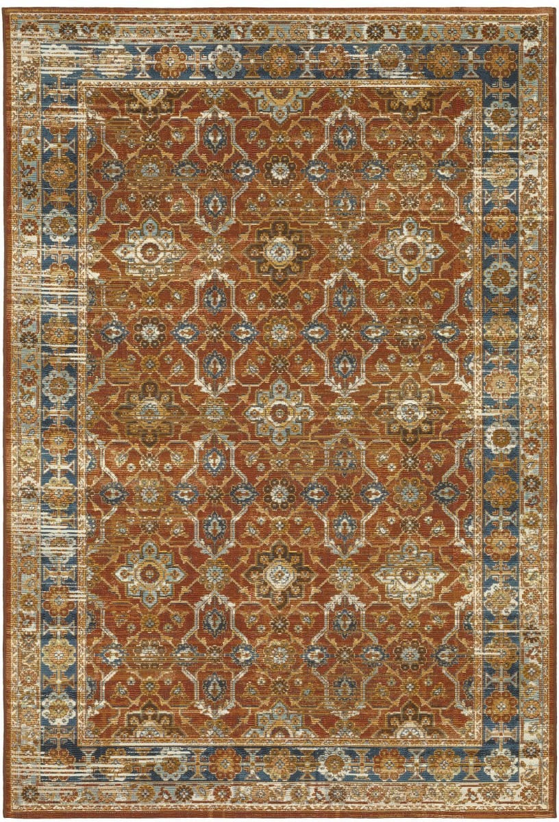 Oriental Weavers Naples 1204X Rust - Blue | Rug Studio