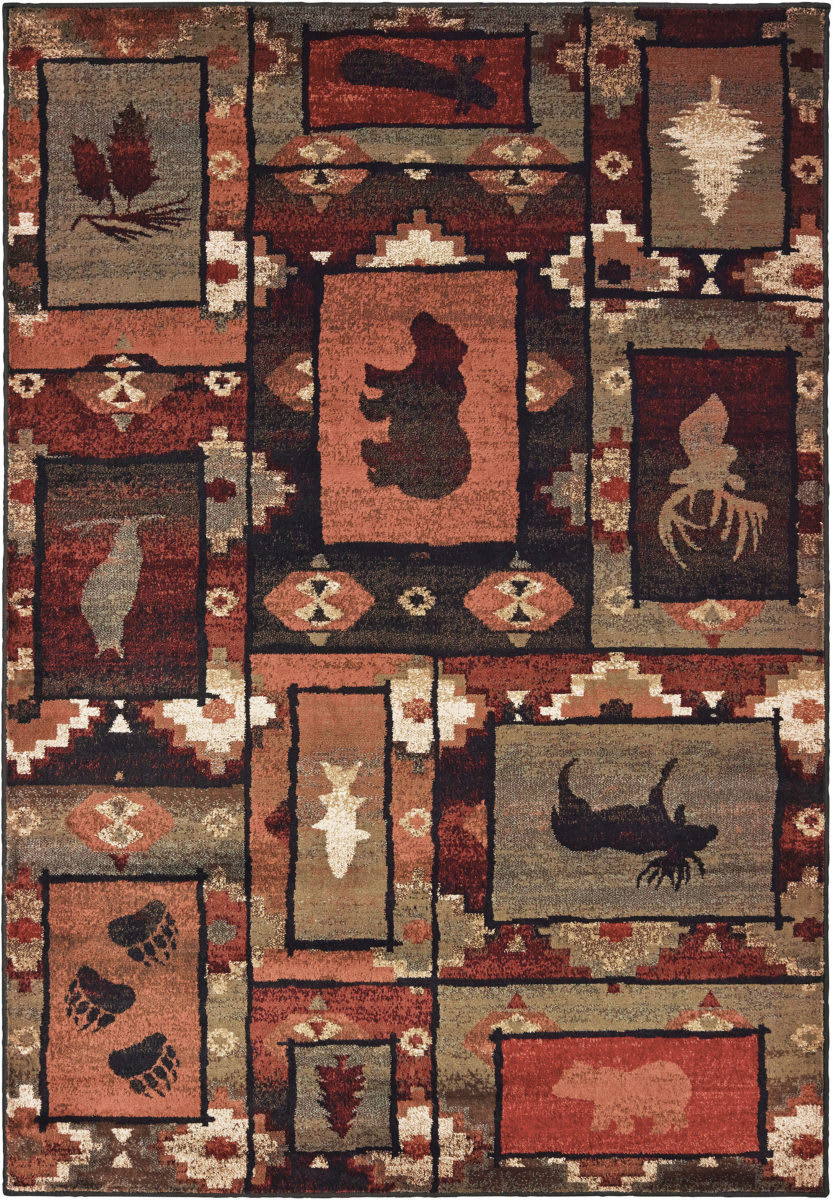 Oriental Weavers Woodlands 9601D Brown - Rust | Rug Studio