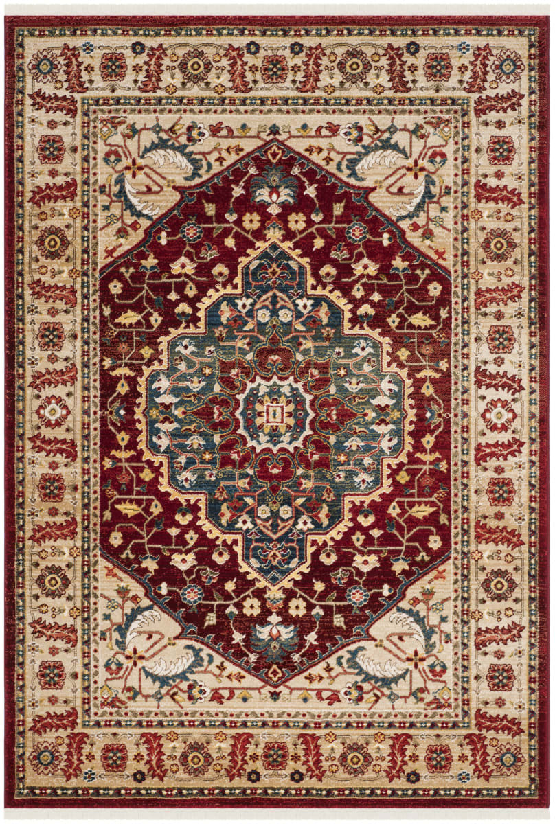 Lauren Ralph Lauren Chloe LRL1221B Beige - Red | Rug Studio
