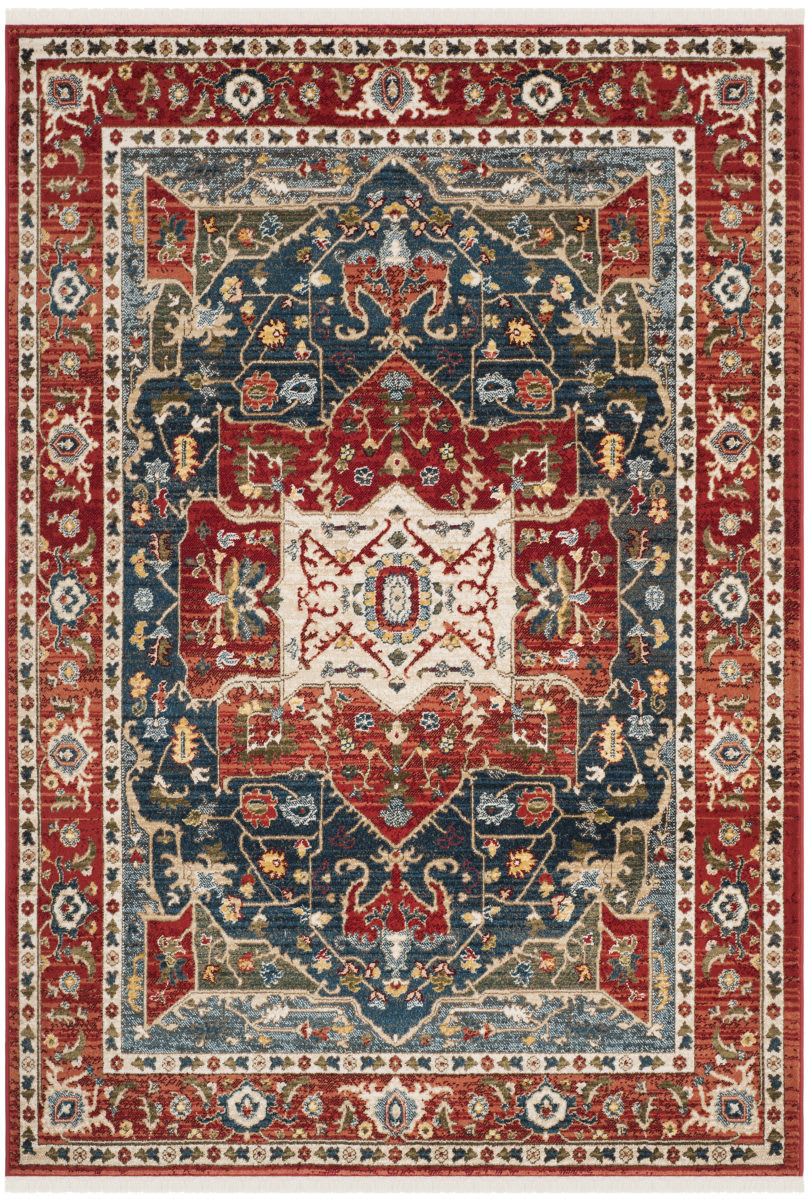 Lauren Ralph Lauren Camille LRL1225A Red - Navy | Rug Studio