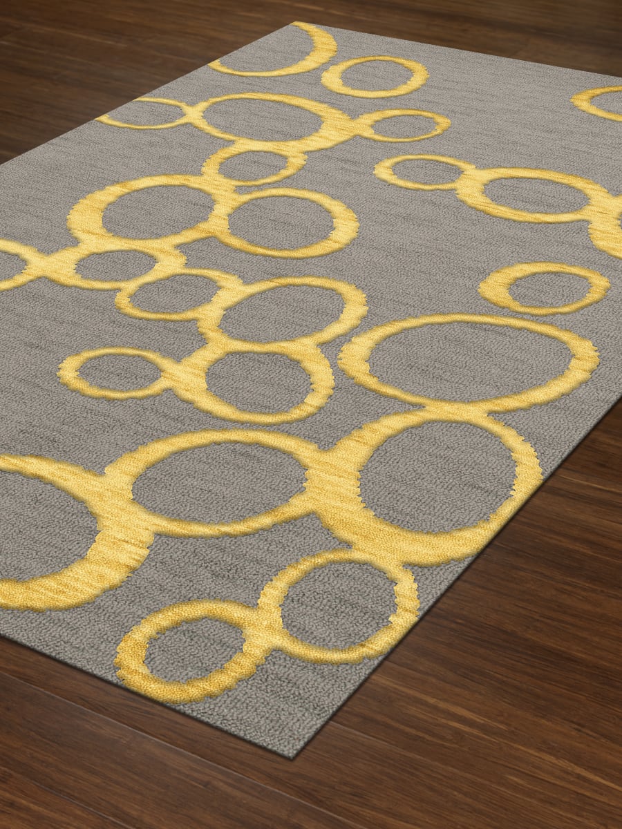 Rugstudio Abbott 16 Gray - Yellow | Rug Studio