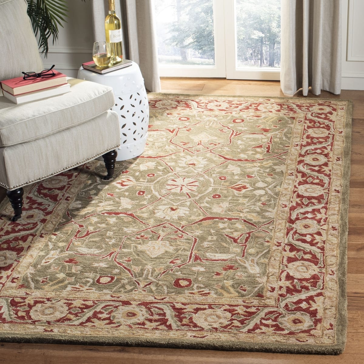 Safavieh Anatolia AN523A Green - Red Clearance | Rug Studio