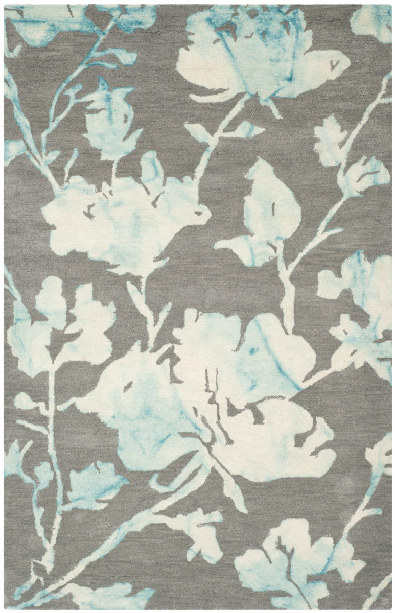 Safavieh Dip Dyed Ddy716l Grey - Turquoise | Rug Studio