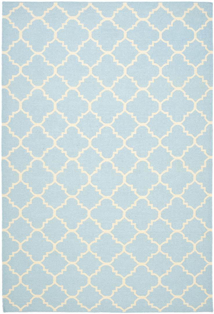 Safavieh Dhurries Dhu554b Light Blue - Ivory | Rug Studio