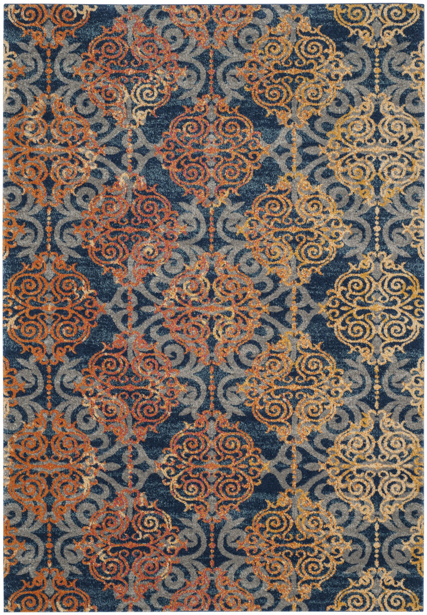 Safavieh Evoke EVK230S Blue - Orange | Rug Studio