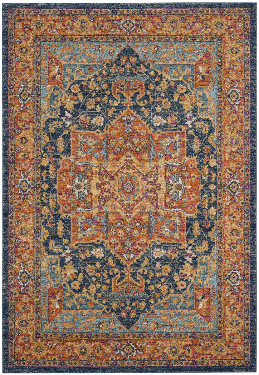 Safavieh Evoke EVK275C Blue - Orange | Rug Studio