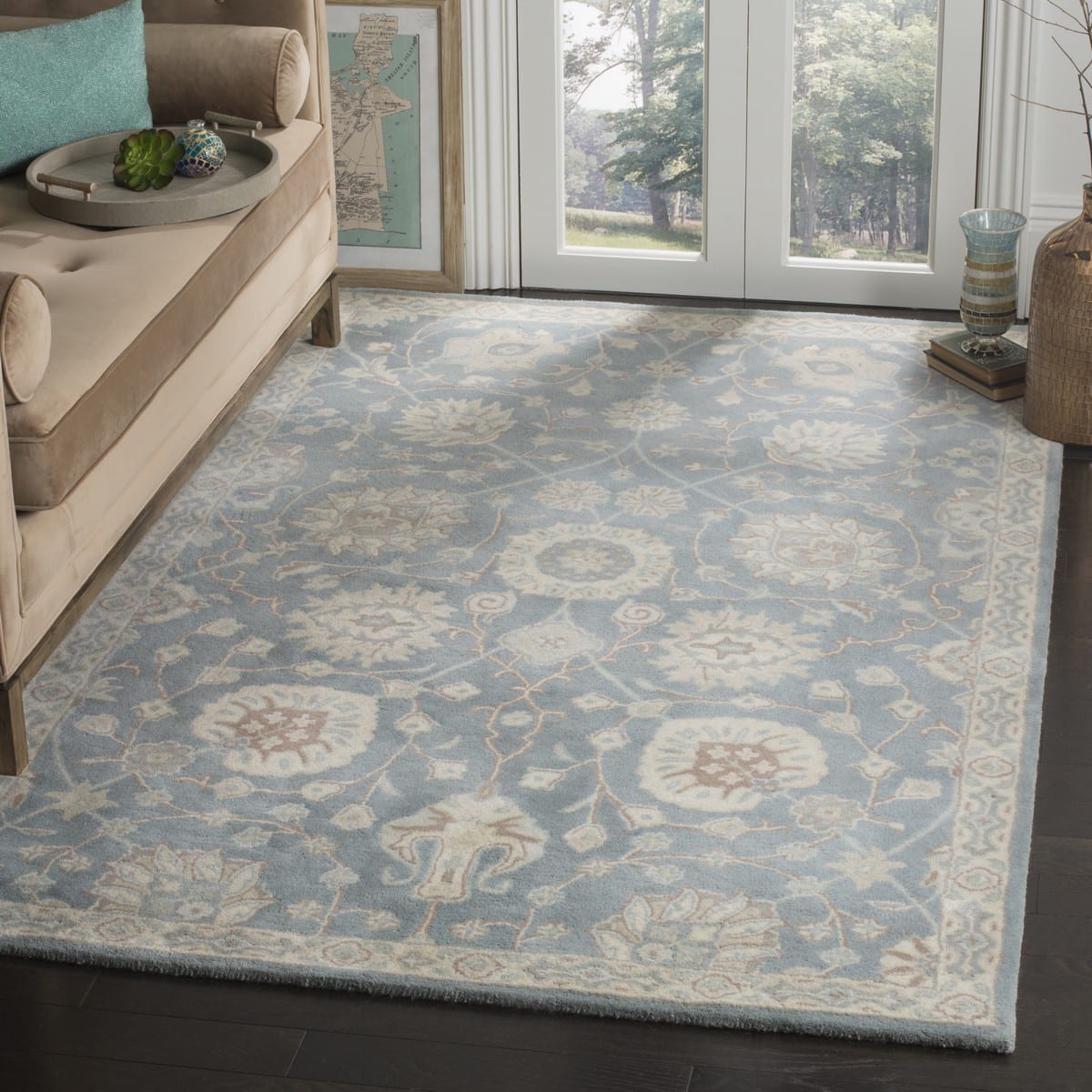 Heritage HG824A Grey - Ivory | Rug Studio