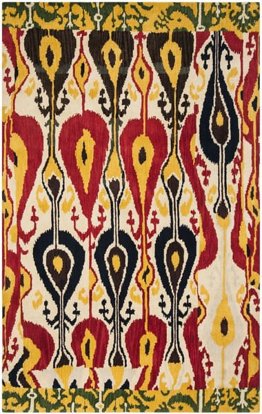 Safavieh Ikat IKT222A Cream - Green Clearance | Rug Studio