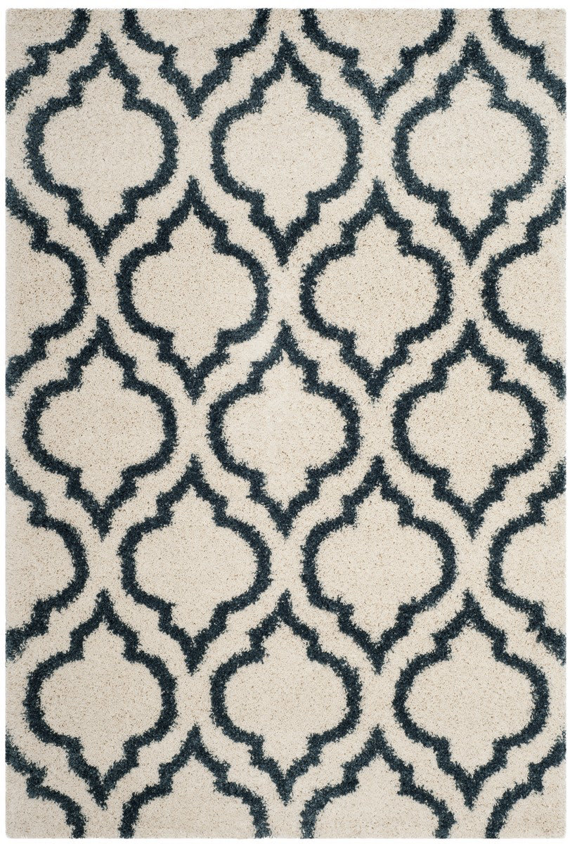 Safavieh Hudson Shag Sgh284t Ivory - Slate Blue | Rug Studio