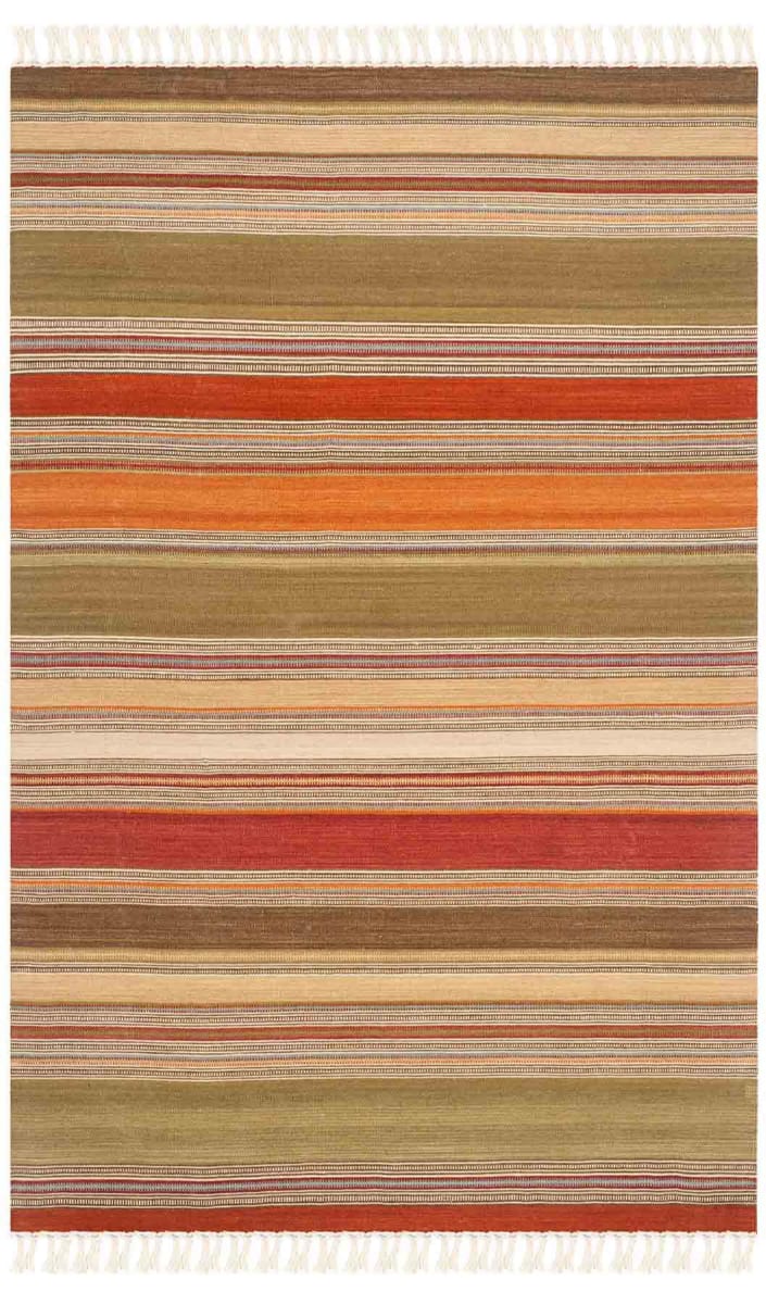 Safavieh Striped Kilim STK317A Green | Rug Studio