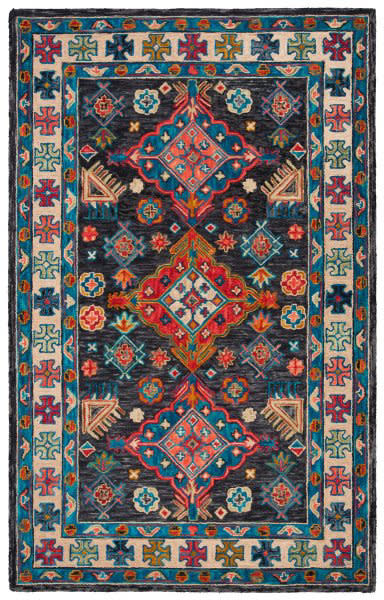 Safavieh Aspen Apn521h Charcoal - Blue | Rug Studio