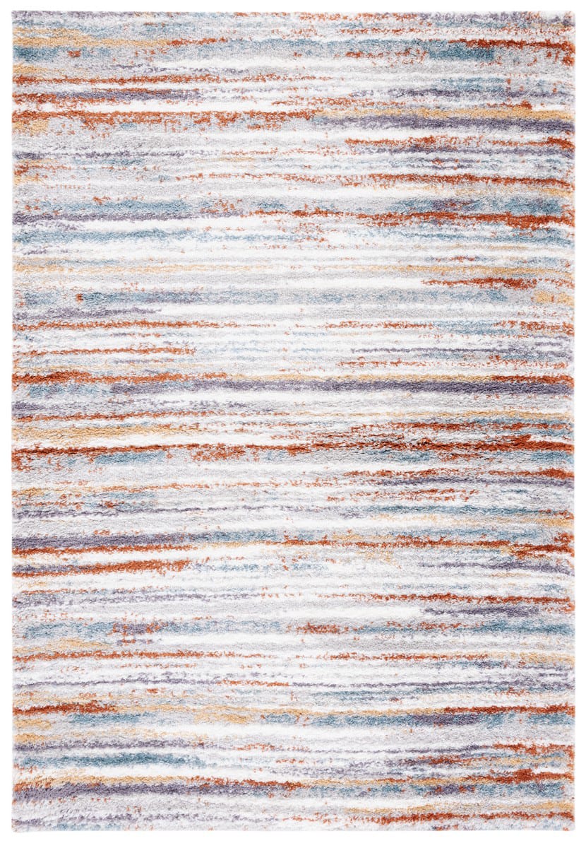 Safavieh Berber Shag Ber565A Blue Rust - Ivory | Rug Studio