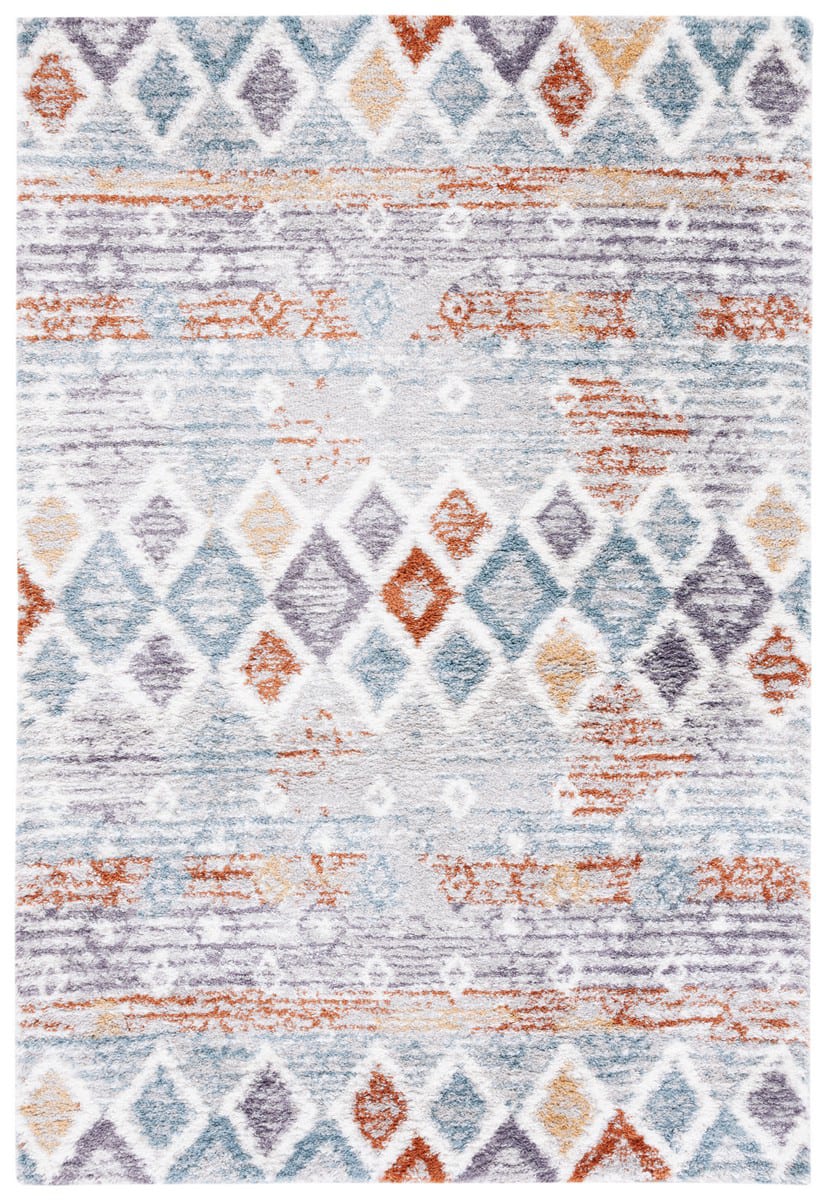 Safavieh Berber Shag Ber585A Blue Rust - Ivory | Rug Studio