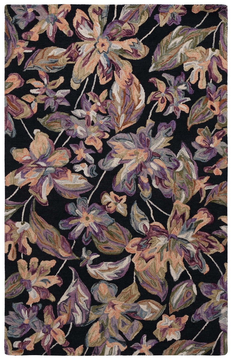Safavieh Blossom Blm461Z Black - Plum | Rug Studio