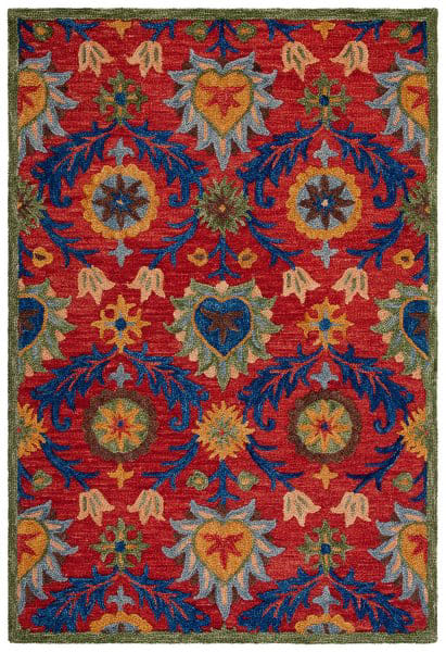 Safavieh Blossom Blm563q Red - Blue | Rug Studio