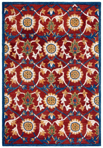 Safavieh Blossom Blm564p Rust - Blue | Rug Studio
