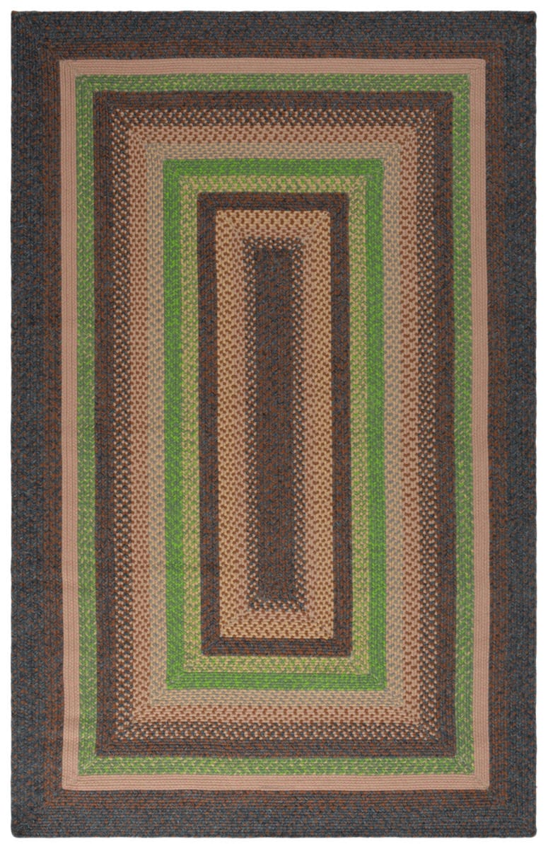 Safavieh Braided BRD314T Brown - Green | Rug Studio