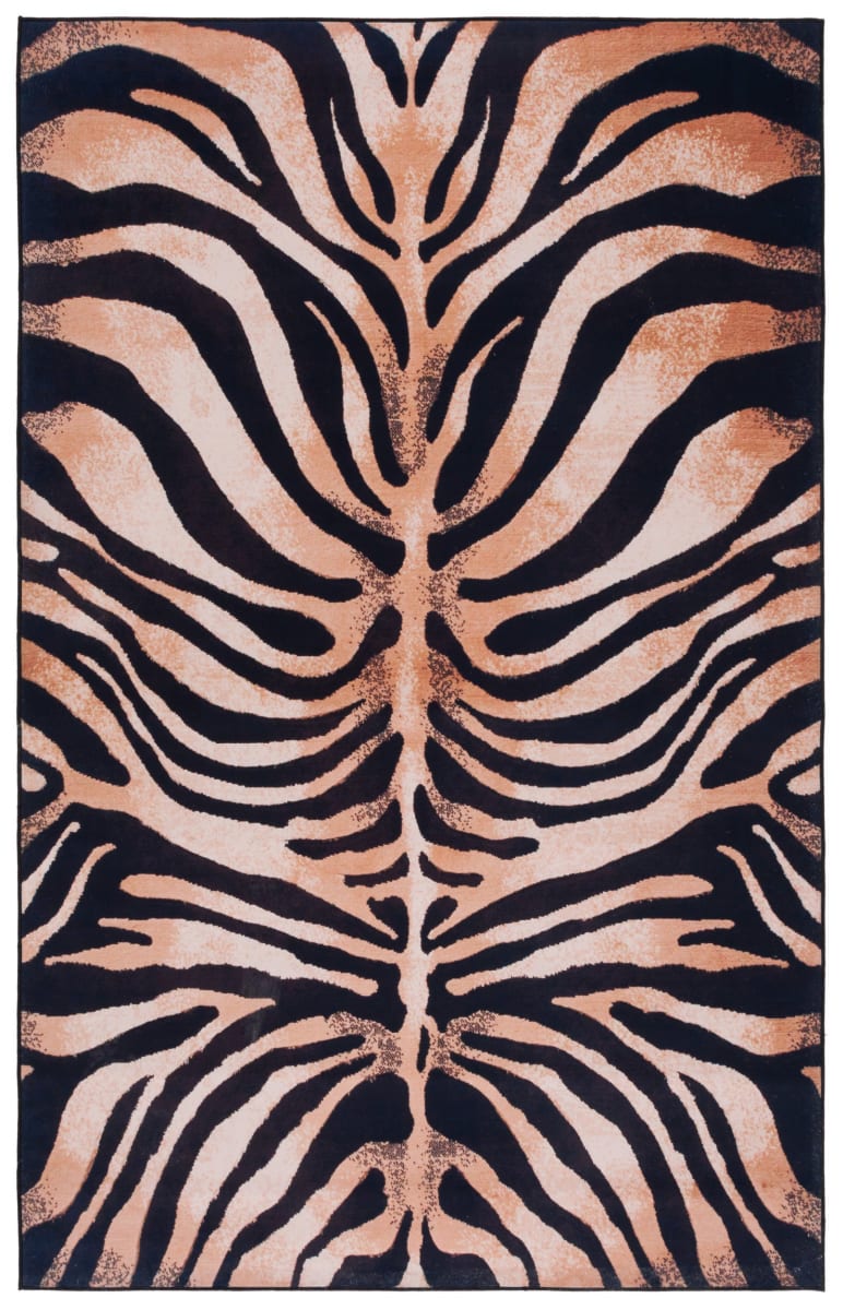 Safavieh Faux Hide FAH547P Light Orange - Black | Rug Studio