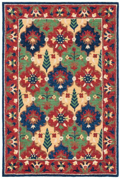 Safavieh Heritage Hg355q Red - Green | Rug Studio