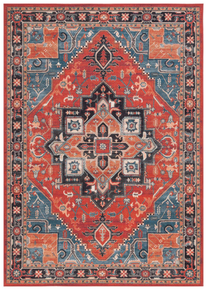 Safavieh Journey JNY102P Rust - Blue Black | Rug Studio