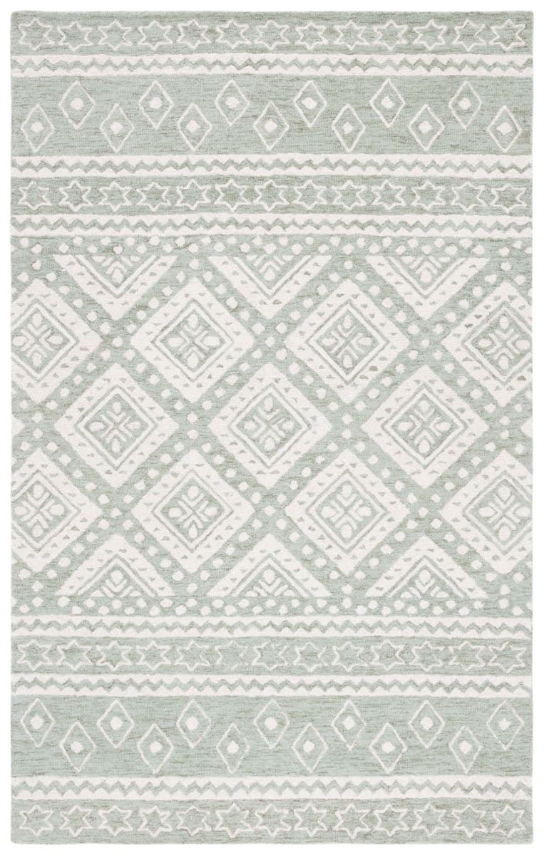 Safavieh Micro-Loop MLP501W Sage - Ivory | Rug Studio