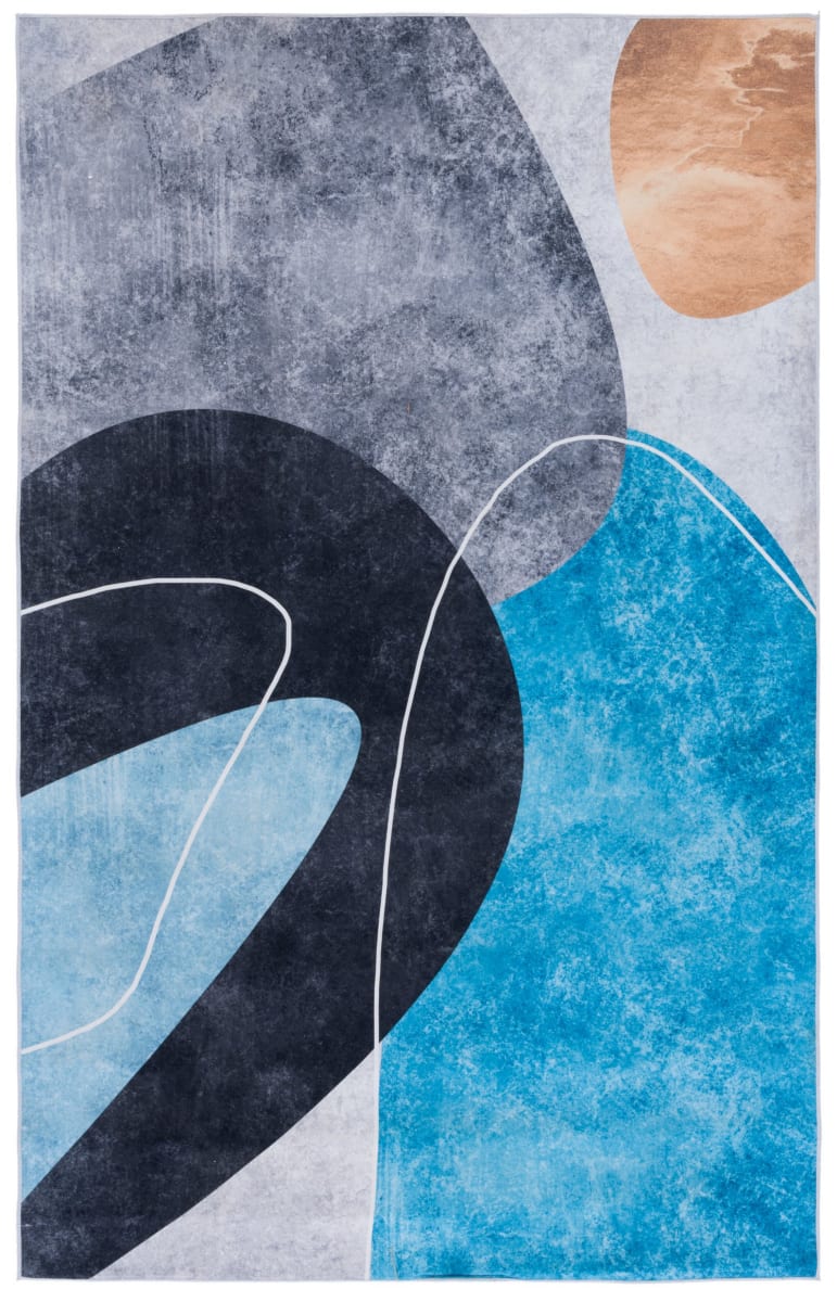 Safavieh Tacoma TAC837G Dark Grey - Turquoise | Rug Studio