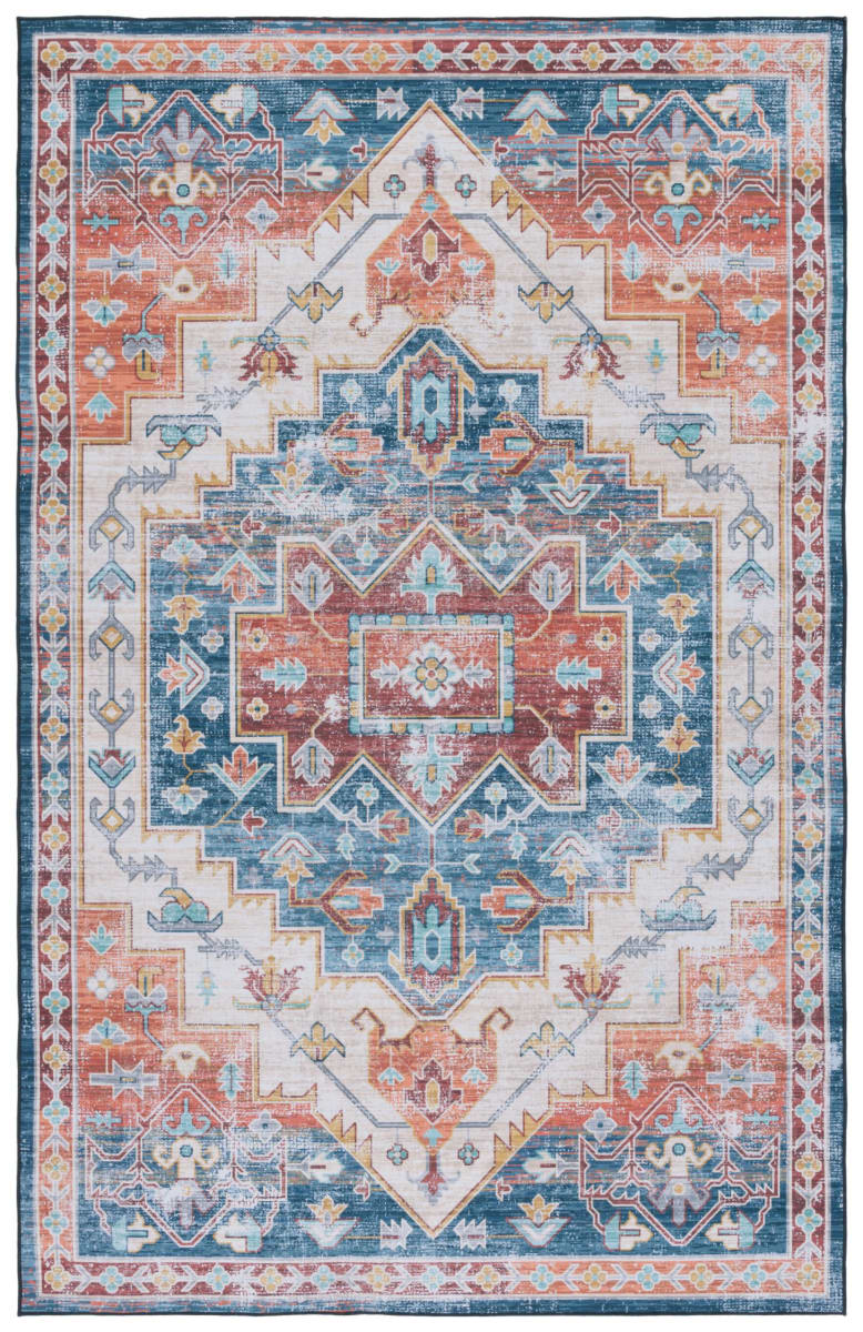 Safavieh Tucson TSN116M Blue - Rust | Rug Studio