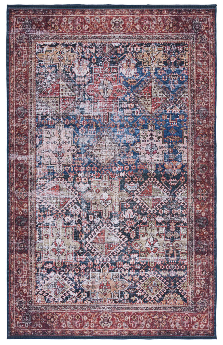 Safavieh Tucson TSN124N Navy - Rust | Rug Studio