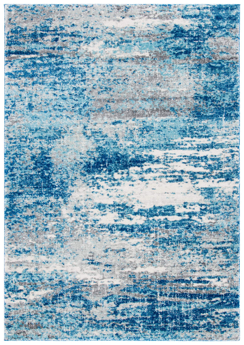Evoke EVK272M Light Blue - Grey | Rug Studio