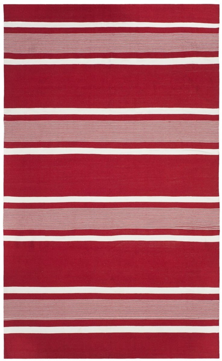 Lauren Ralph Lauren Hanover Stripe Lrl2461D Red | Rug Studio