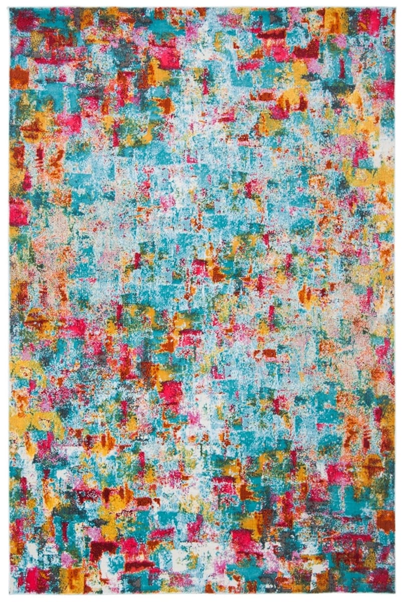 Safavieh Luxor Lux332J Aqua - Fuchsia | Rug Studio