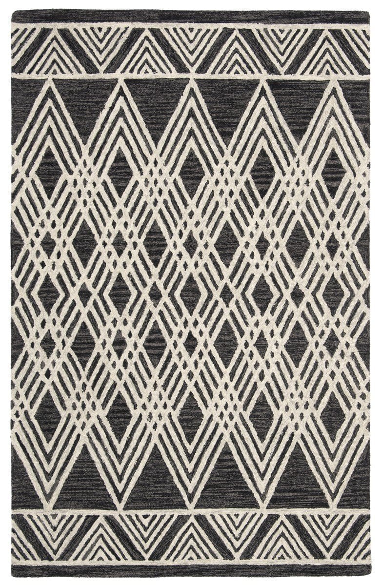 Safavieh Micro-Loop Mlp155H Charcoal - Ivory | Rug Studio