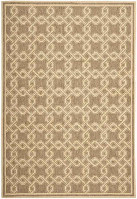 Martha Stewart Machine Made MSR4253-22 Brown - Creme | Rug Studio