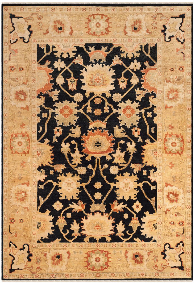 Safavieh Oushak Osh115D Black - Light Gold | Rug Studio