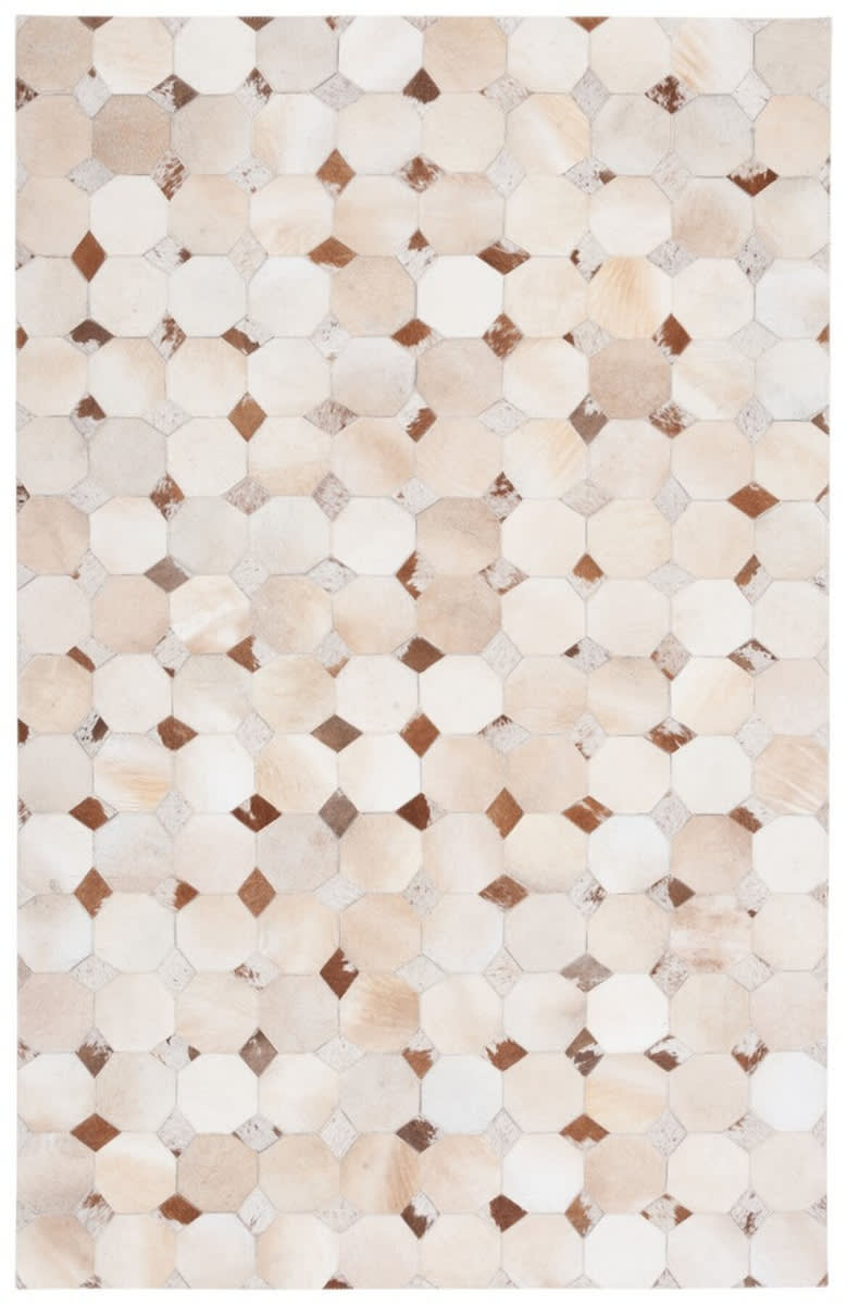 Safavieh Studio Leather Stl228A Ivory - Brown | Rug Studio