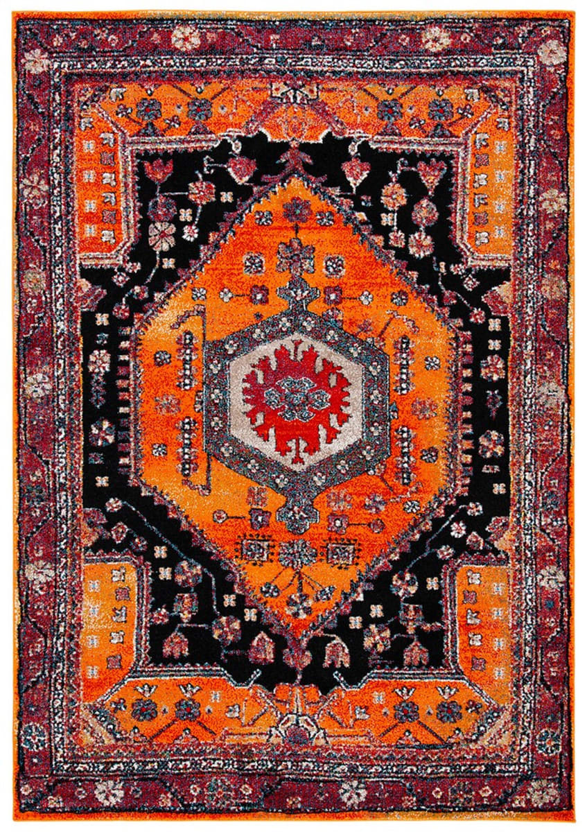 Safavieh Vintage Hamadan Vth204P Orange - Black | Rug Studio