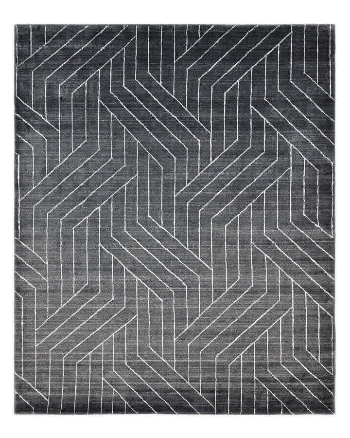 Solo Rugs Modern S3169-Charcoal Gray | Rug Studio
