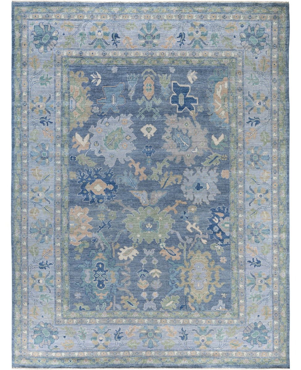 Solo Rugs Colorful Oushak M1945-24 Light Blue | Rug Studio