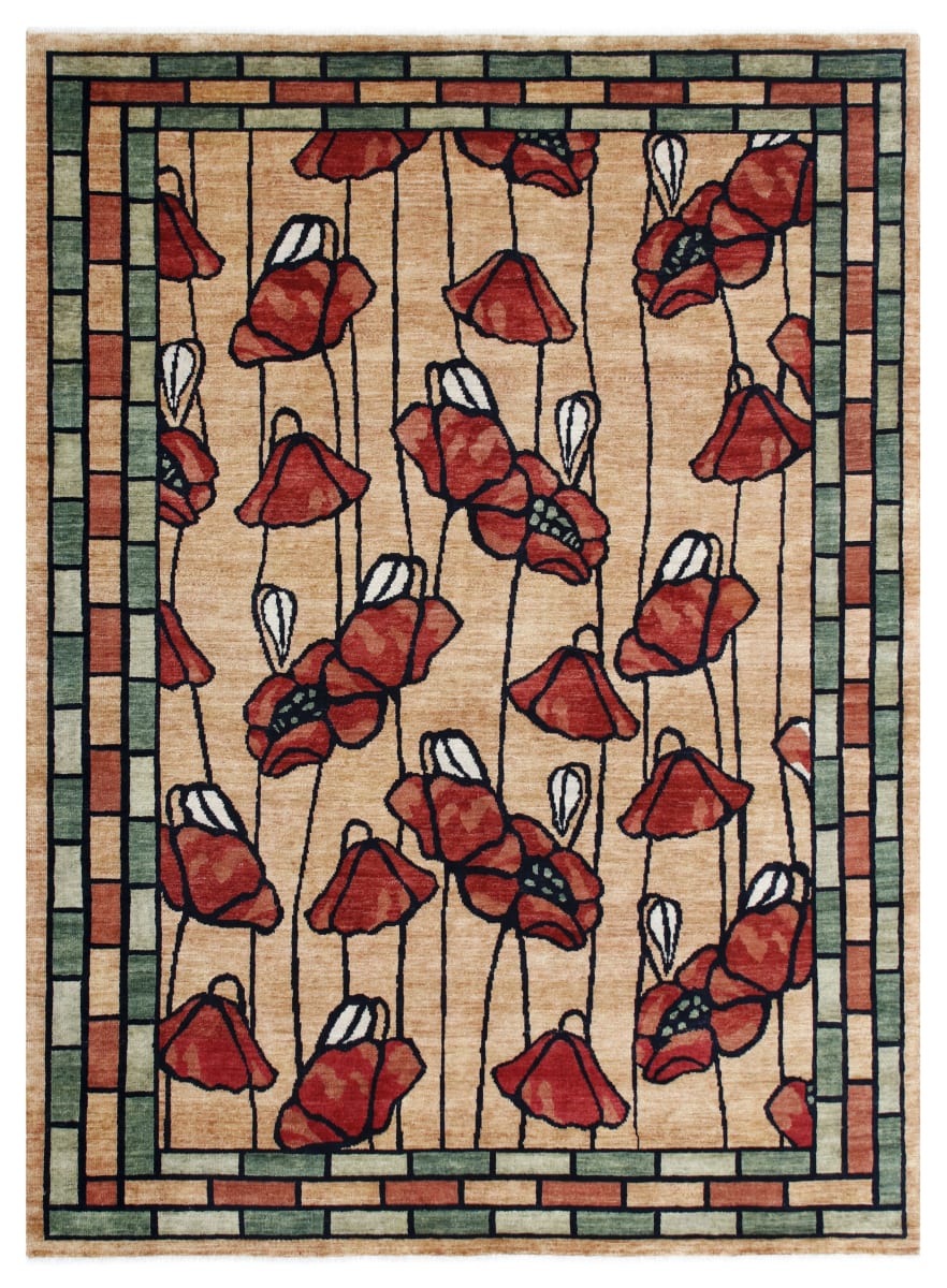 Southwest Looms Arts and Crafts PC-61A Gold - Red | Rug Studio