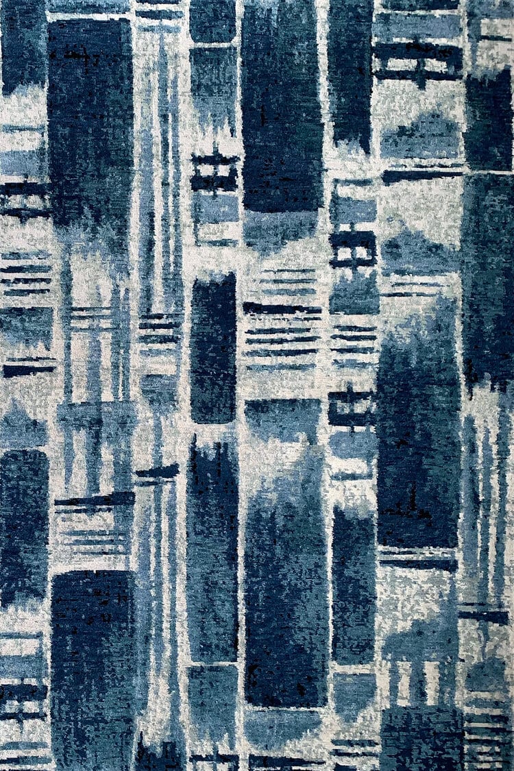 Tibet Rug Company 100 Knot Premium Tibetan Shibori Indigo | Rug Studio