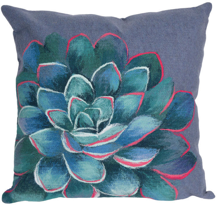Trans-Ocean Visions Iii Pillow Succulent 431603 Lapis | Rug Studio