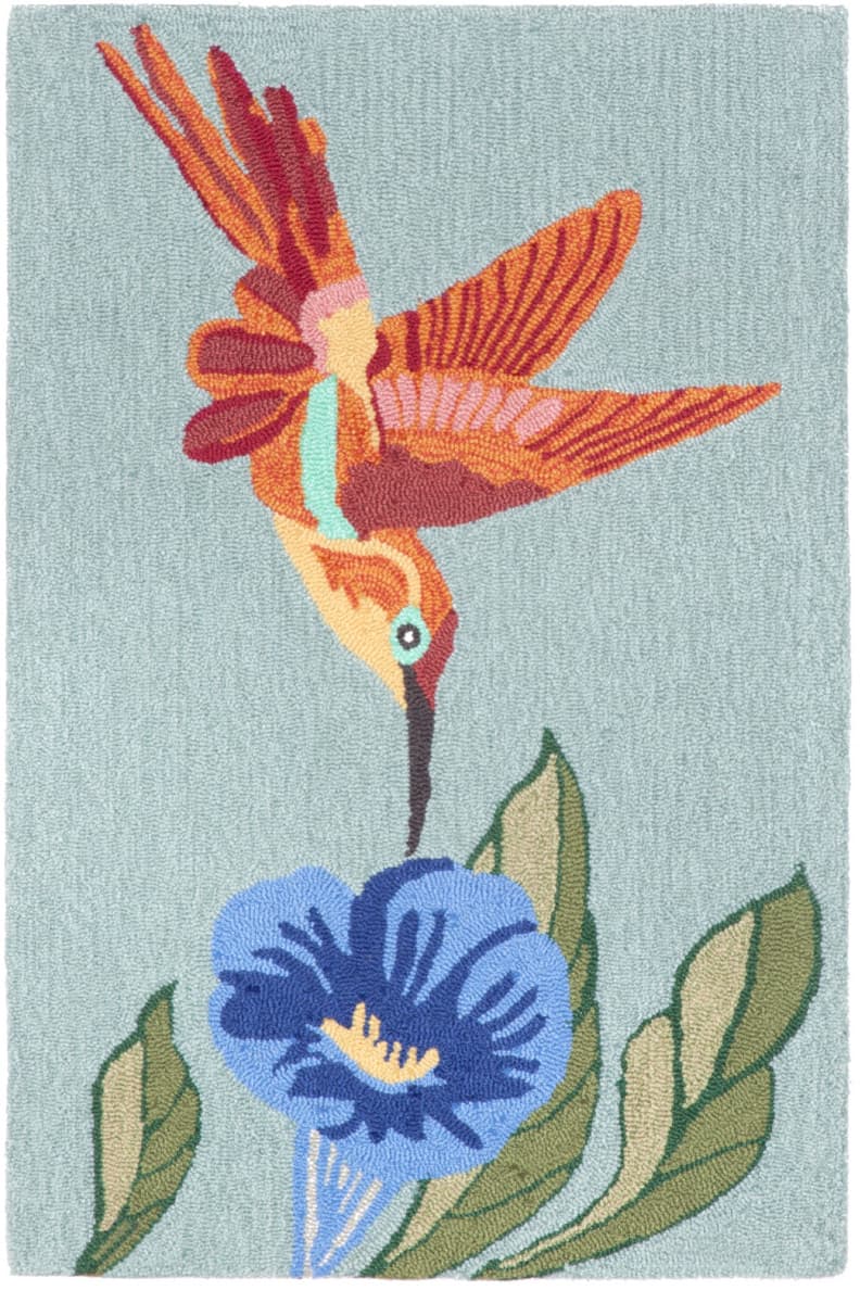 Trans-Ocean Frontporch Hummingbird 152703 Sky | Rug Studio