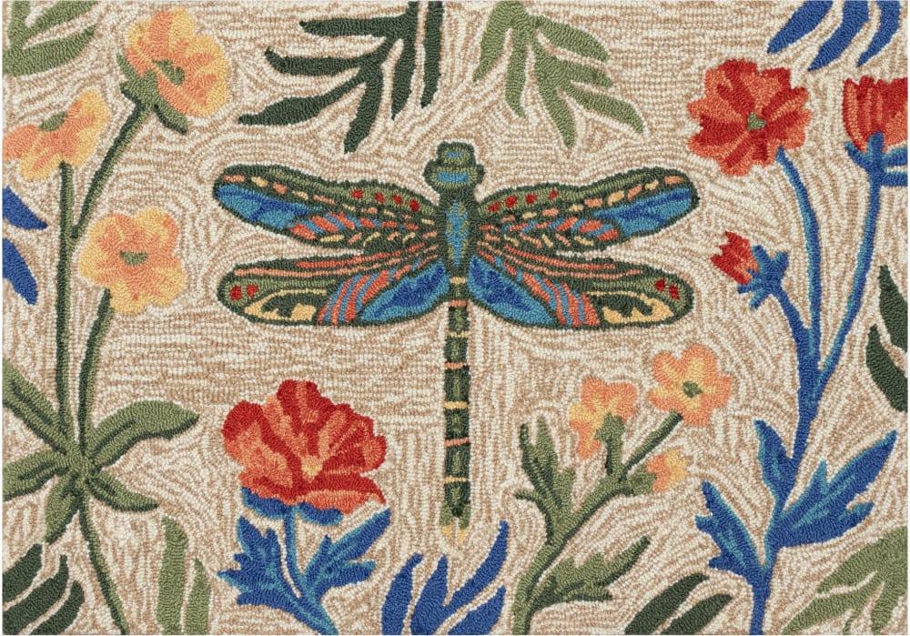 Trans-Ocean Frontporch Floral Dragonfly 467544 Multi | Rug Studio