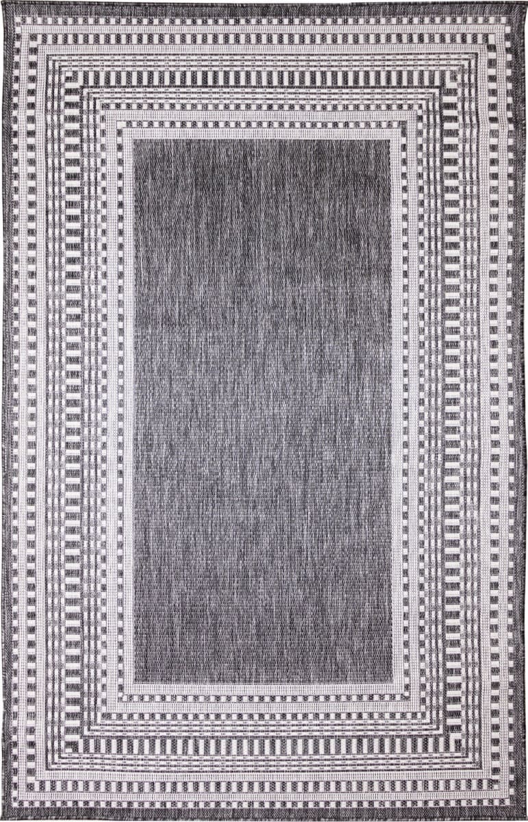 Trans-Ocean Malibu Etched Border 822847 Charcoal | Rug Studio