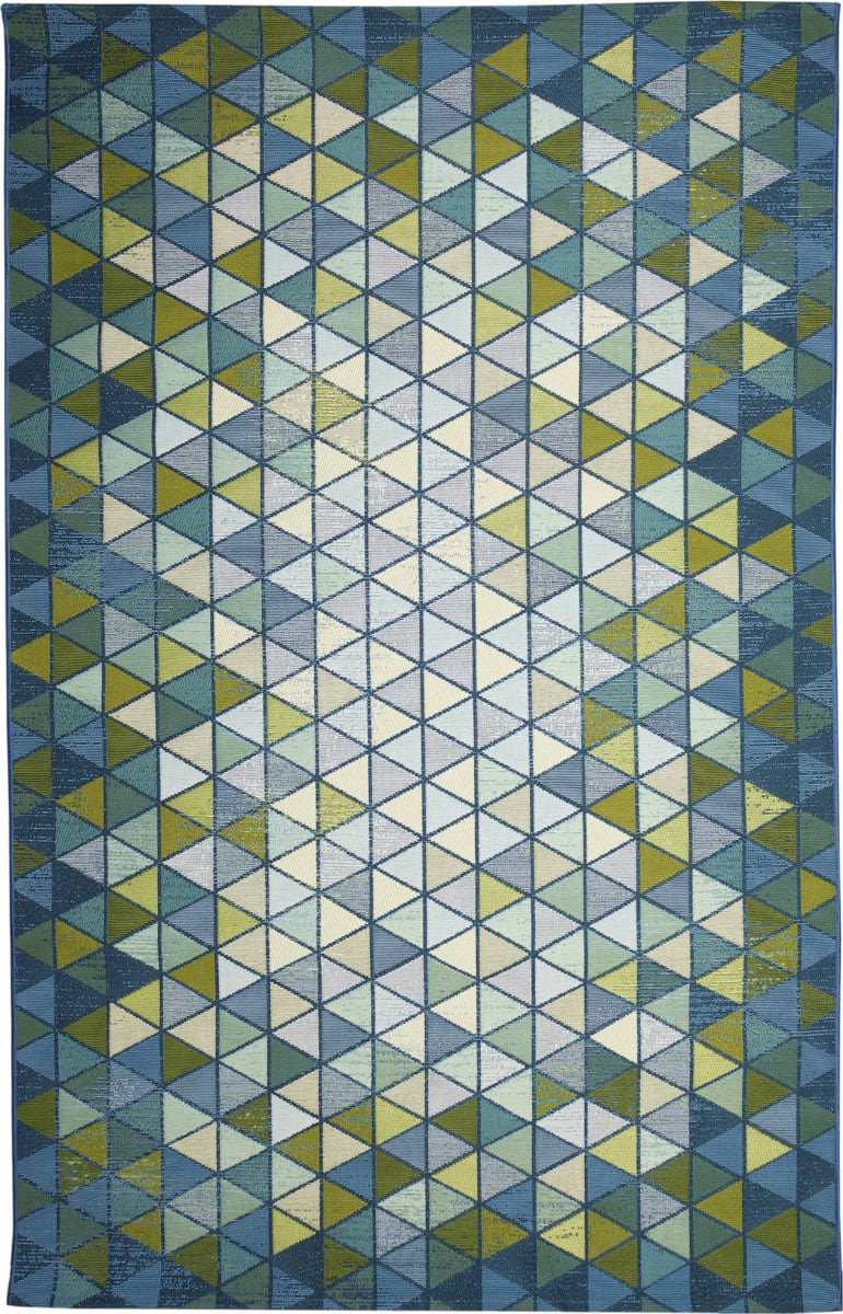 Trans-Ocean Marina Triangle Border 812123 Grotto | Rug Studio